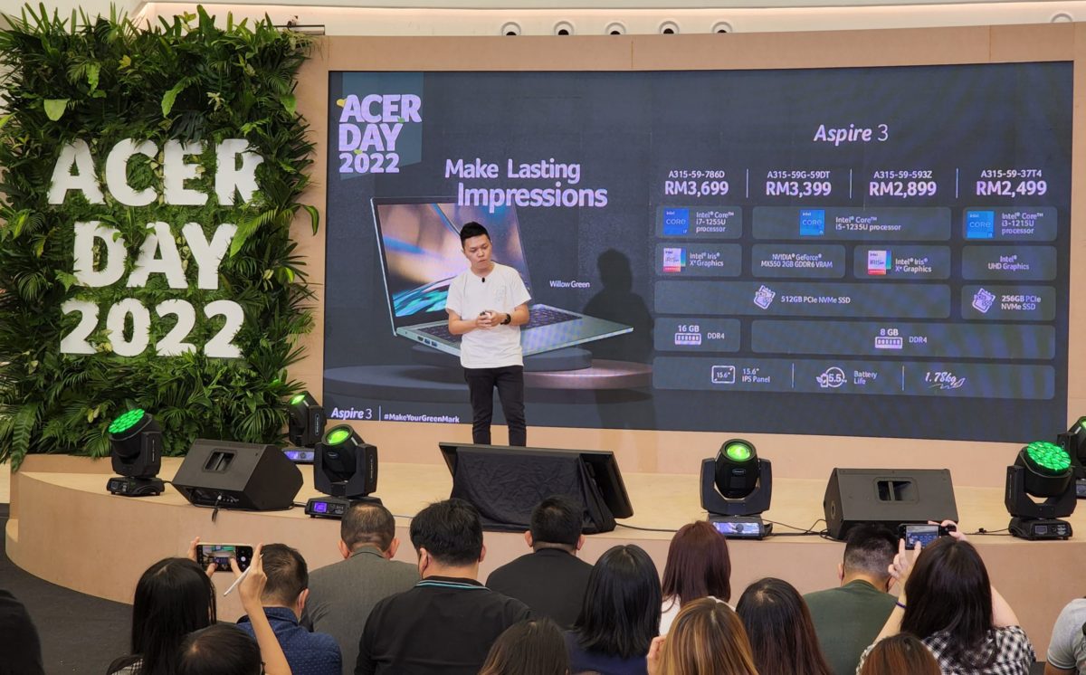 Komputer riba Acer Aspire 3 dengan cip Intel Core generasi ke-12 kini ...