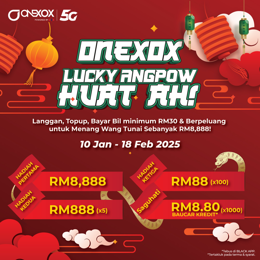 2.5 JUTA PELANGGAN ONEXOX BERPELUANG MENANG HADIAH RM8,888 MELALUI ...